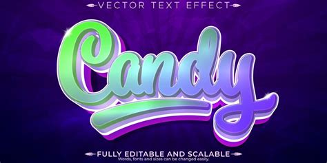 Premium Vector Candy Text Effect Editable Sugar And Sweet Text Style