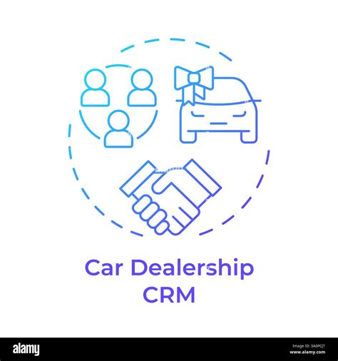 Car Dealership Crm Blue Gradient Concept Icon Stock Vector Image And Art Alamy
