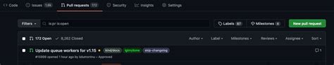 Bug Active Pull Requests Should Not Have Option For New Pull Request