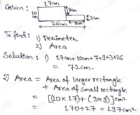 Solved For The Following Compound Figure Calculate Its Perimeter And