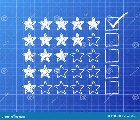 five star blueprint tick stock vector illustration of tick 87344505