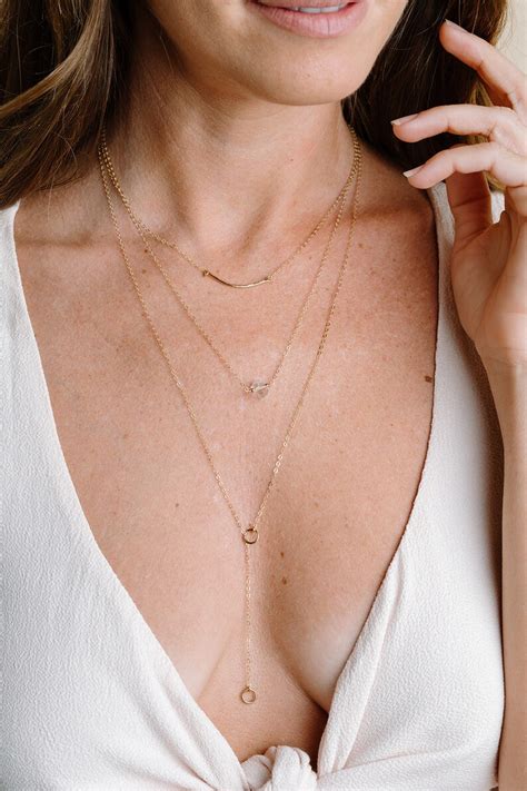Delicate Layered Necklaces Set Gold Layering Necklaces Etsy