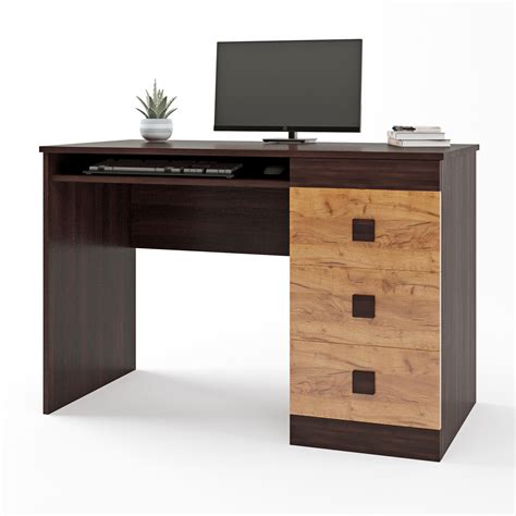 ᐉ Письмовий стіл Еверест Соната з ящиками Венге темний Дуб золотий крафт Evr 2175 • Краща ціна