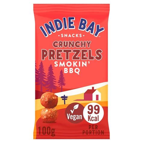 Indie Bay Snacks Spelt Pretzel Bites Smokin Bbq Ocado