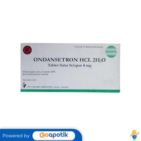 Jual Ondansetron Hcl 2h2o Yarindo 4 Mg Box 30 Tablet Shopee Indonesia