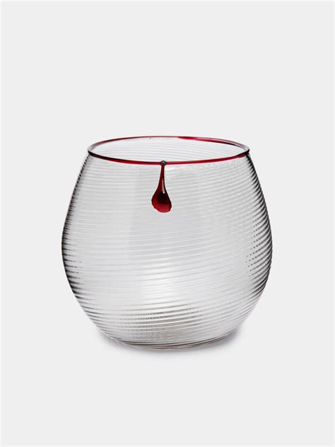 Blue Fizzy Murano Glass Tumbler By Giberto Abask Us