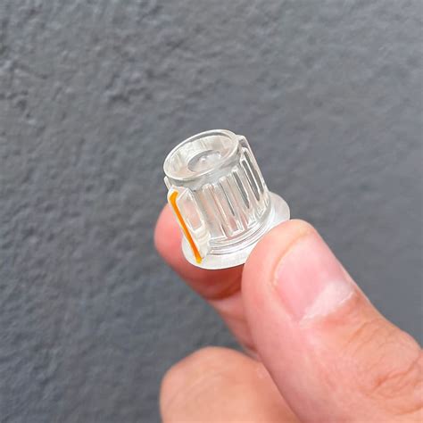Clear Fluted Knob For Electronics Synthesizers Etc With Reverb