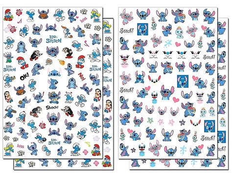 Stitch Nail Art Naklejki Cute Cartoon Nail Art Naklejki 3d