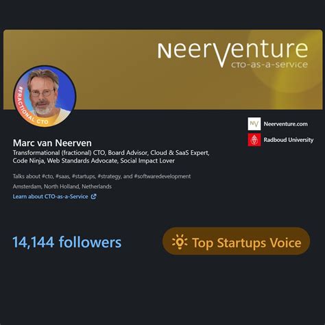 Marc Van Neerven On Linkedin Veteran Cto Fcto Reputation
