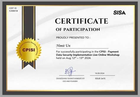 Sisa Institute On Linkedin Cybersecurity Cpisi Training