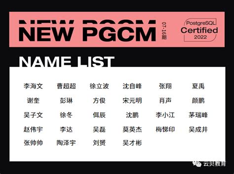 【喜报】云贝教育 Postgresql证书 初中高级认证考试 全员通过啦 课程体系 云贝教育