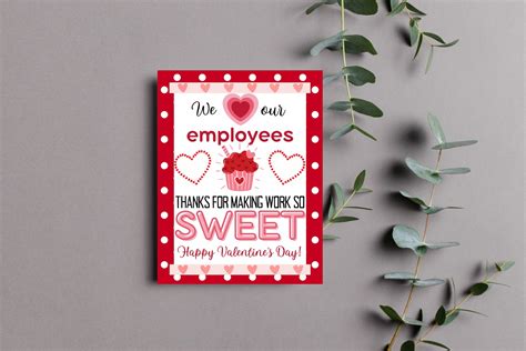 Printable Employee Valentines Day Treat Flyer Flyer For Valentines