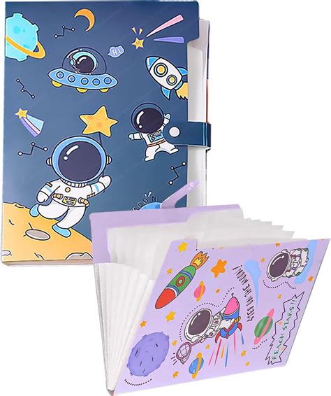 funblast space theme a4 paper file folder with button lock pack of 2
