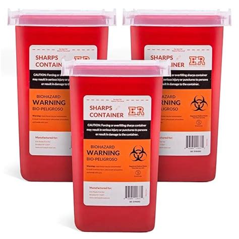 Ever Ready First Aid Sharps Container With Split Lid Design And Locking Ever Ready First Aid Sharps Container With Split Lid Design And Locking