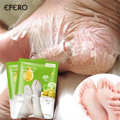 EFERO 6Pcs=3Pair Exfoliating Foot Mask Peeling Olive Softener Feet ...