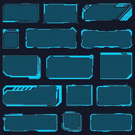 Premium Vector Hud Frames Digital Futuristic Hud Interface Panels Hologram High Tech Screen