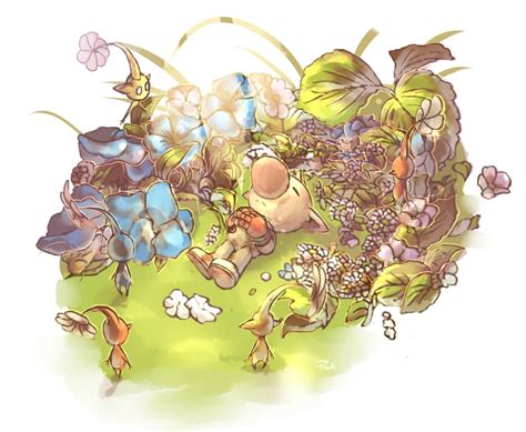 Olimar Red Pikmin Yellow Pikmin And Blue Pikmin Pikmin And More Drawn By Sony Shock