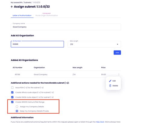 Customizing WHOIS Records For Leased IP Addresses IPXO