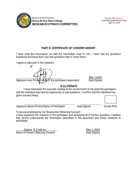 Consent Pdf Informed Consent Signature