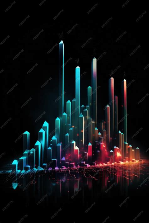 Premium Photo Visualizing The Growth Of Business Stocks With A Dynamic Market Chart