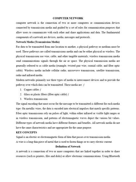 computer network pdf transmission medium computer network