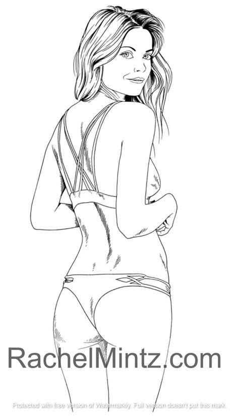 Bikini Girls Beautiful Sexy Women In Swimsuits Pdf Coloring Book