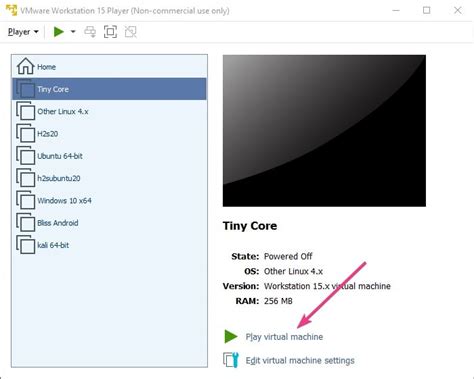 How To Install Tiny Core Linux On Vmware Player Linuxshout