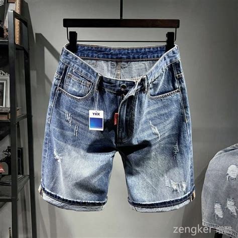 남자청반바지 데님반바지 여름코디 청소년용 초대형 여름 남성 트렌디 데님 반바지 플러스 사이즈 면 워싱 사이즈 미디엄 팬츠