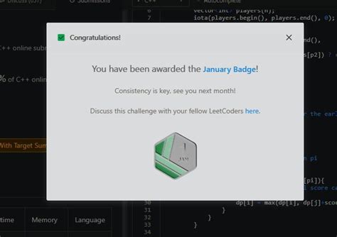 aryan pandey on linkedin received january badge in leetcode