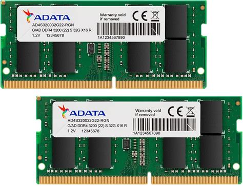 ADATA Premier 32GB 2x16GB DDR4 3200MHz CL22 PC4 25600 260 Pin SODIMM