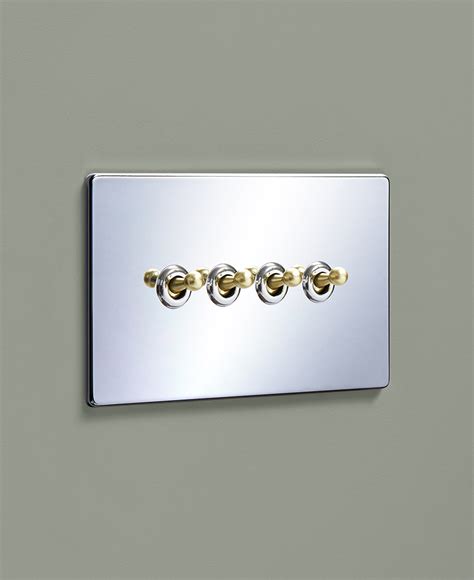 Chrome Quadruple Toggle Switch Dowsing And Reynolds