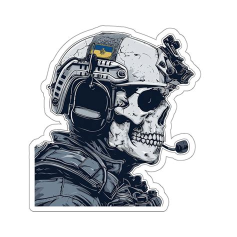 Skeleton Sf Operator Tactical Ukraine Sticker Decal Etsy