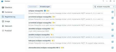 MQTT Broker Mosquitto Als Docker Image Auf Einem NAS Installieren