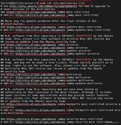 Ubuntu Server 22 04 3 LTS server 替换阿里云系统镜像源 ubuntu server源 CSDN博客