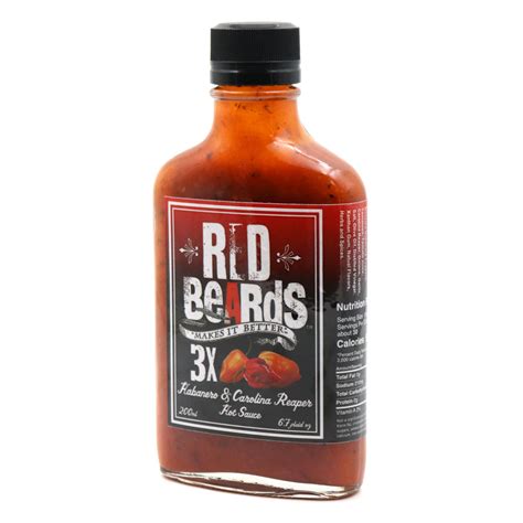 3x Habaneros Meets The Reaper Hot Sauce Redbeards Hot Sauce