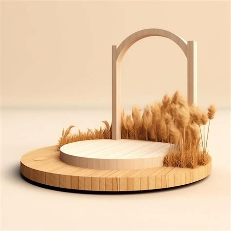 Premium Photo A Model Of A Circular Structure With A Circle Of Grass