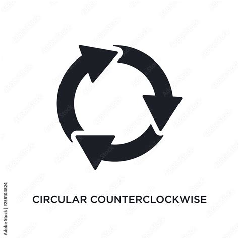 Circular Counterclockwise Arrows Isolated Icon Simple Element Illustration From Ultimate