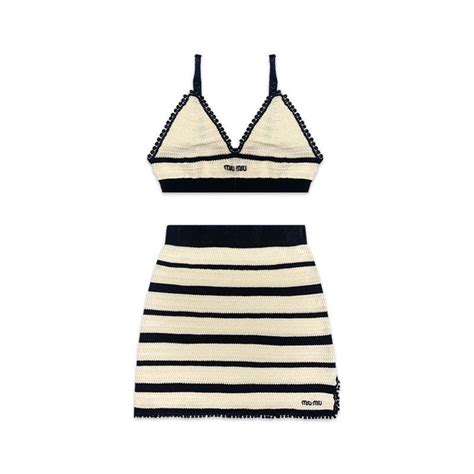 Вязаний костюм Miu Miu топ спідниця — ціна 1683 грн у каталозі Костюми зі спідницею Купити