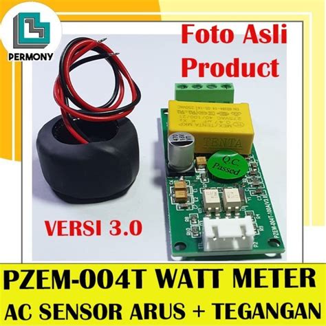 Jual Pzem T Energy Watt Meter Sensor Current Voltage Pzem T Arus Teg Best Shopee Indonesia
