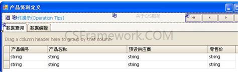 数据字典窗开发步骤开发教程cs框架网