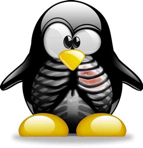 Tux X Ray Penguin Art Linux Penguins Penguin Linux Pingouin Linux