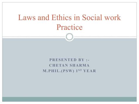 Social Work Values And Ethics Pptx