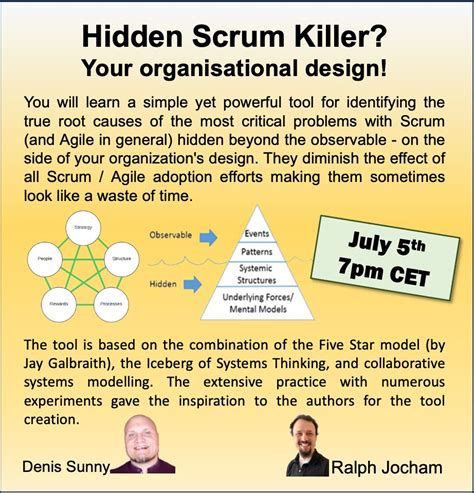 Ralph Jocham On Linkedin Hidden Scrum Killer Your Organisational