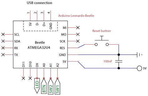 A Big Red Button Acting As A Keyboard Using Arduino