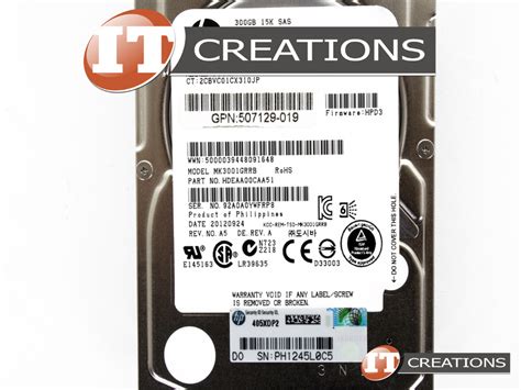 EH0300FCBVC - Refurbished - HP / Toshiba 300GB 15K RPM SAS 2.5 Inch ...