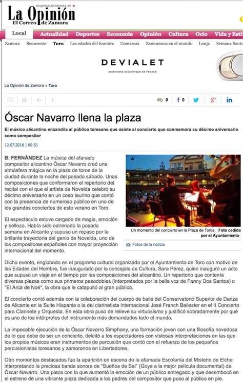 Symphony Orchestra Óscar Navarro Llena La Plaza