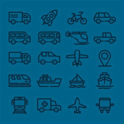 Premium Vector Linear Transport Style