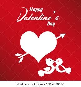 Happy Valentines Day Card Design Handprint Stock Vector Royalty Free