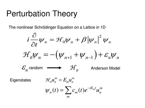 Ppt Absence Of Diffusion In A Nonlinear Schrödinger Equation With A