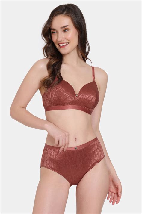 Buy Zivame Coral Glaze Padded Non Wired 3 4th Coverage Lace Bra With